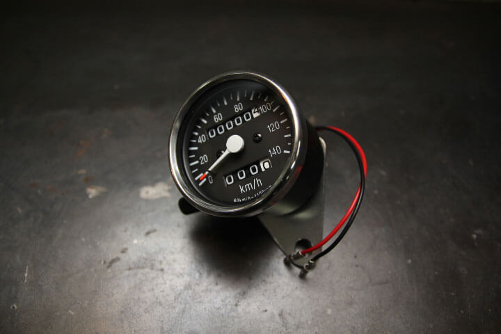 Mechanical Speedometer 60mm Black Panel 1:4