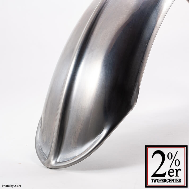 5" aluminum center ribbed fenders, unpolished